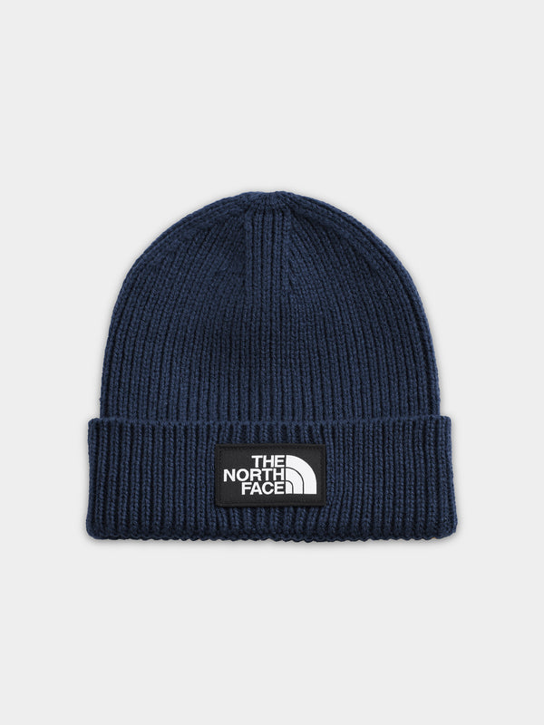 The North Face Logo Box Cuffed Regular Fit Beanie Tnf Navy