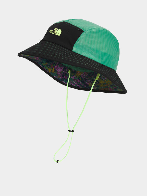 The North Face TNF Run Bucket Hat Black / Green | Glue Store