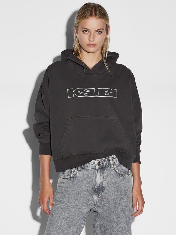 Ksubi Sott Slouch Hoodie Charcoal | Glue Store