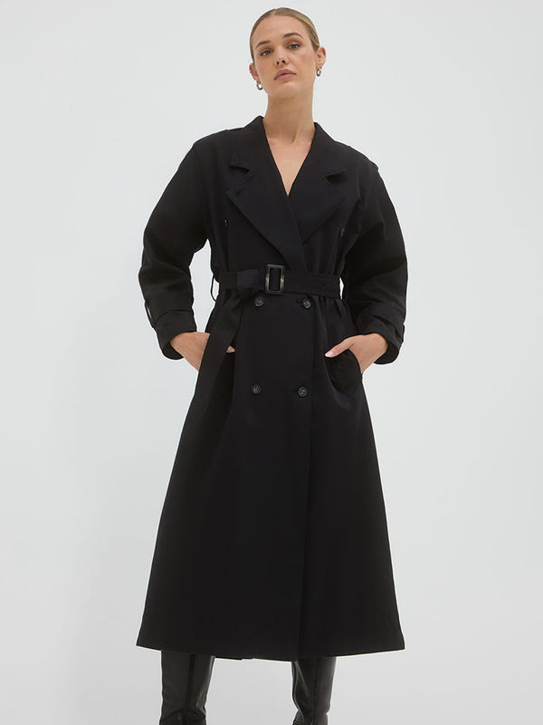 Sovere Agency Trench Coat Black | Glue Store