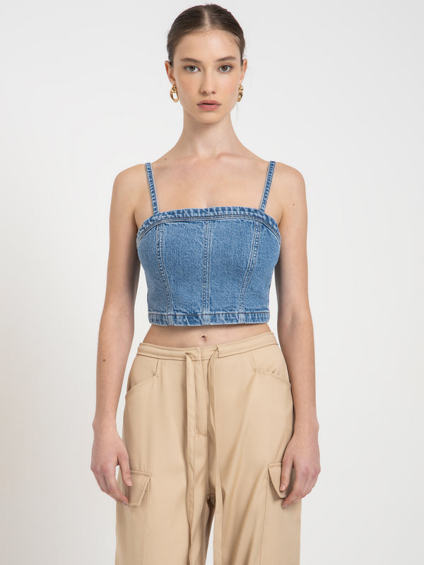 Abrand Denim Bodice in Debbie Debbie | Glue Store