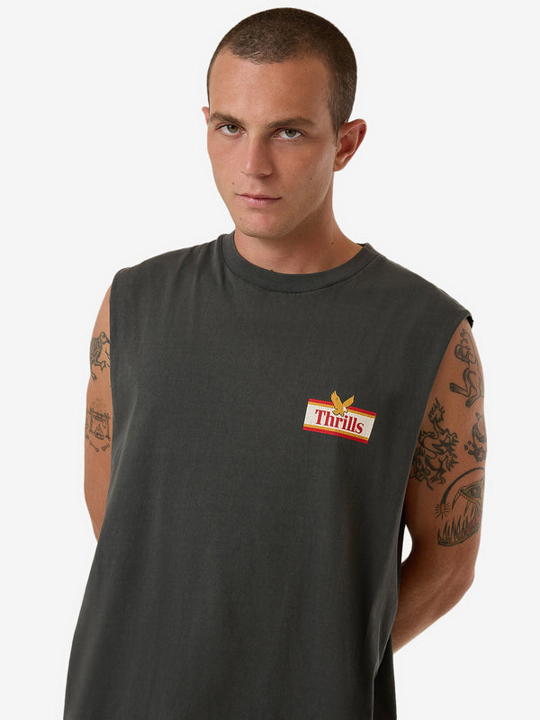 Thrills Never Stop Merch Fit Muscle Black | Glue Store