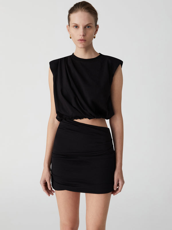 Misha Urban Mina T-Shirt Dress Black | Glue Store