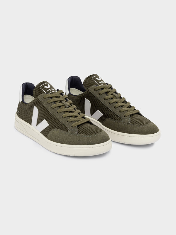 Veja Mens V-12 Sneakers Olive/White | Glue Store