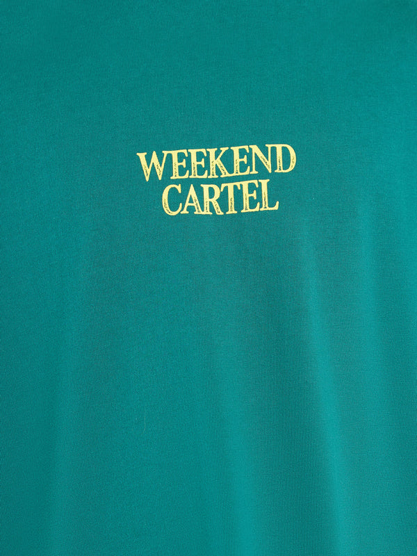 Weekend Cartel Brain Vs Broom Tee - Teal Green Teal Green