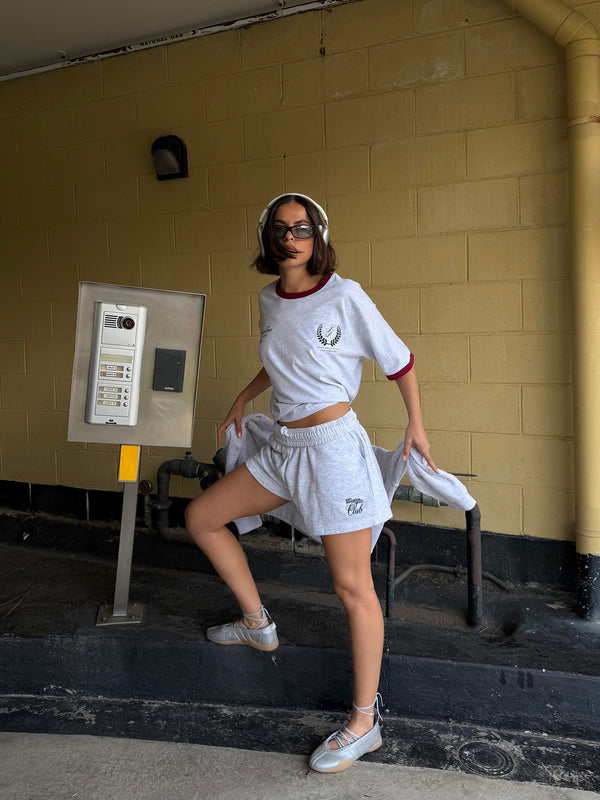 West Hollywood Sweat Club Logo Sweatshort Snow | Glue Store