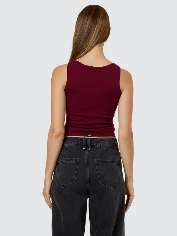 Thrills Rosetta Knit Tank MAHOGANY | Glue Store