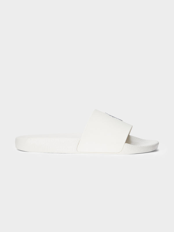 Polo ralph lauren Unisex Polo Slides White/blue | Glue Store