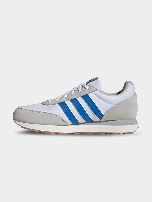 Adidas Mens Run 60s 3.0 Sneakers White/Bright Royal/Grey
