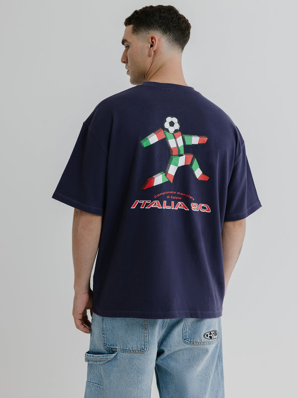 Weekend Cartel Italia 90 T-Shirt Steel | Glue Store