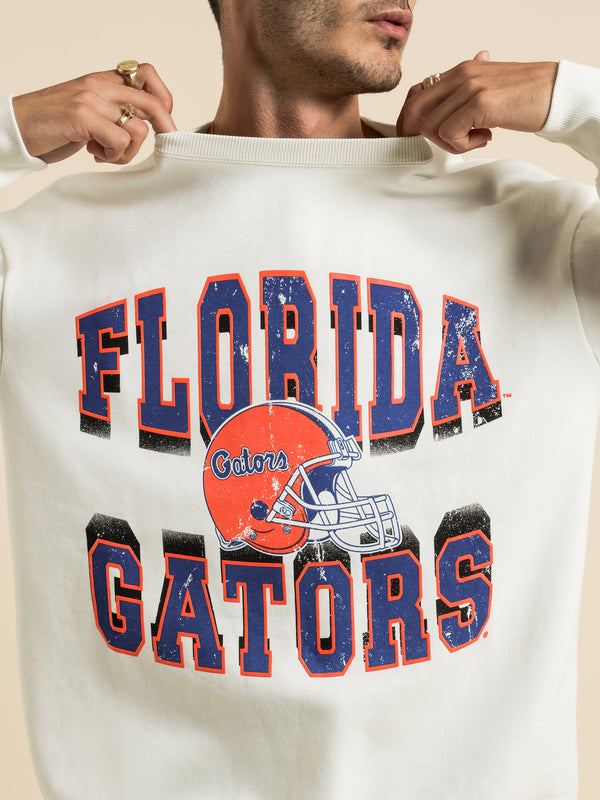 Ncaa Florida Gators Vintage Champs Crew in White White | Glue Store