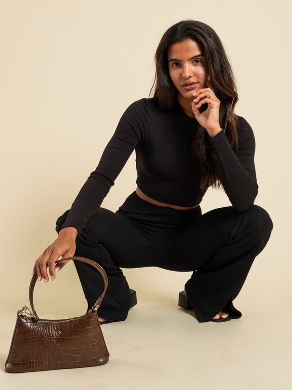 First Mse Cleo Tie Back Top Black | Glue Store