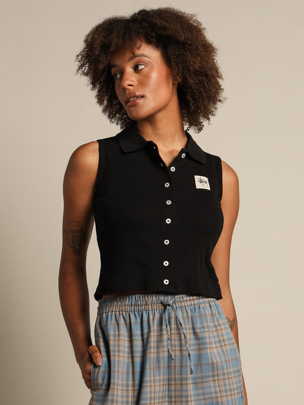 Markham Rib Tank in Black - Glue Store