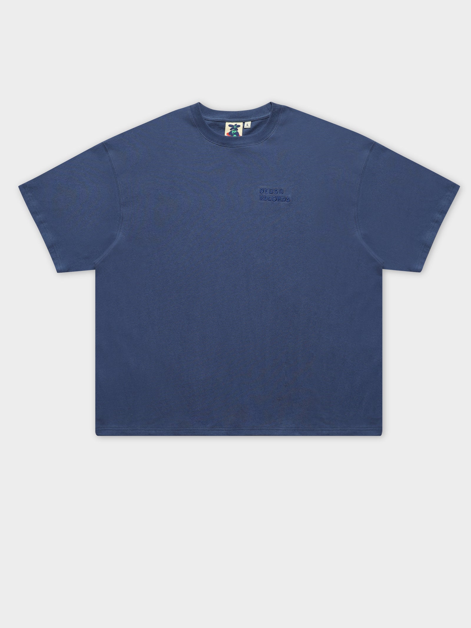 Deus Deus Records All Caps T-Shirt Light Blue | Glue Store