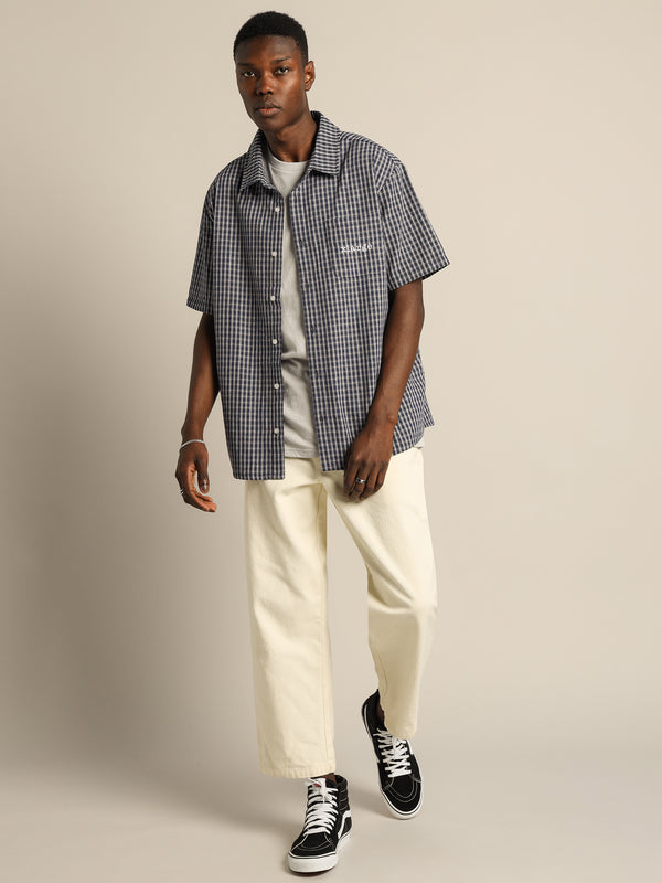 Xlarge Button Up Check Shirt Navy | Glue Store