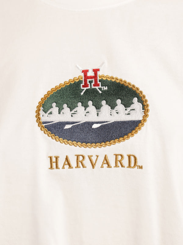 Ncaa Harvard Rowing Crest Crop T-Shirt White | Glue Store