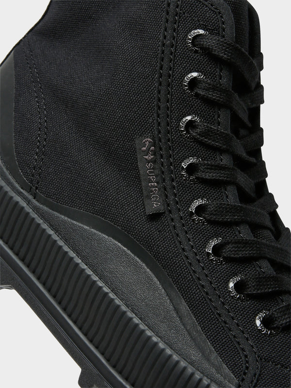 Superga Womens 2469 Alpina Wave in Black | Glue Store