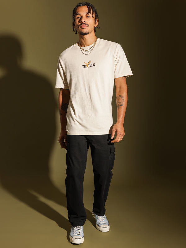 Thrills Golden Merch Fit T-Shirt in White White | Glue Store