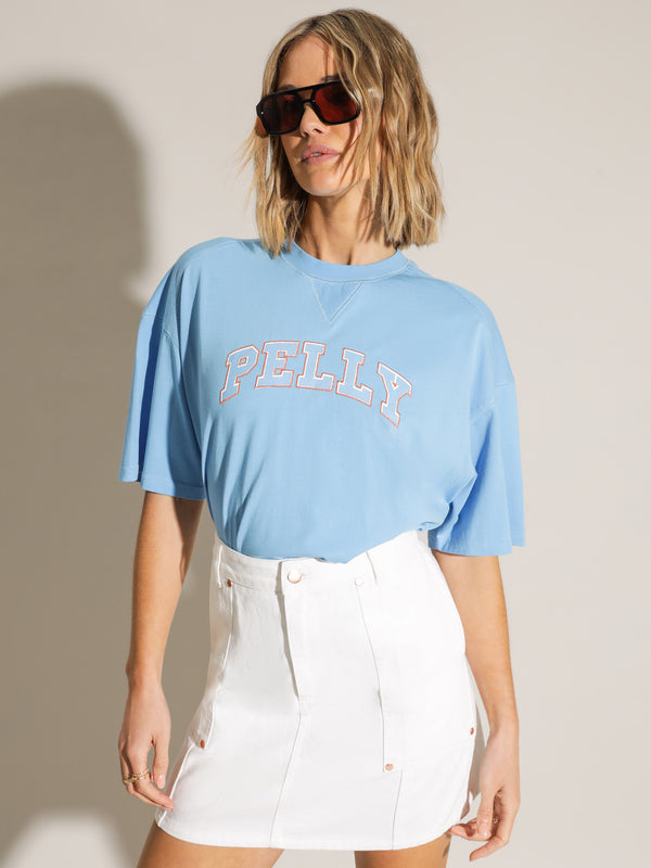 Ena Pelly Collegiate Pelly T-Shirt Blue | Glue Store