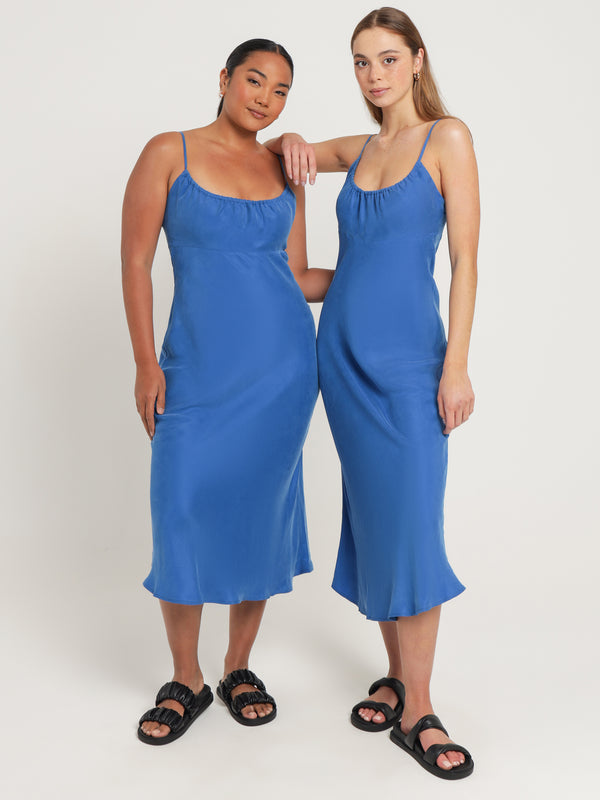 Nude lucy Sol Cupro Dress in Pacific Blue Pacific | Glue Store