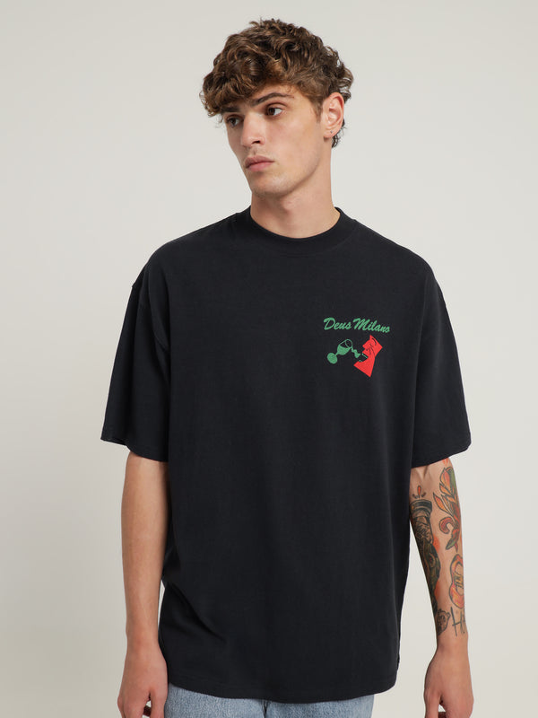 Deus Super Ok Milano T-Shirt Black | Glue Store