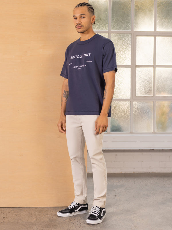 Article One Club Logo T-Shirt Navy | Glue Store