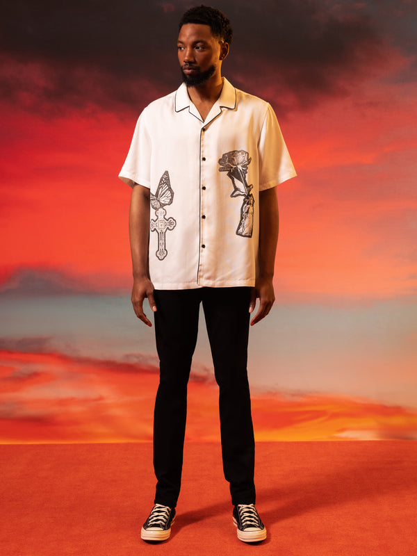 Ksubi Kut Out Resort Shirt White | Glue Store
