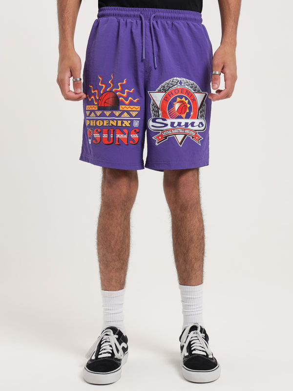 Mitchell & Ness Sun Rays Shorts Purple | Glue Store