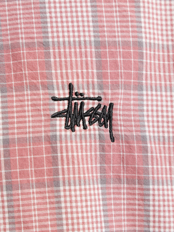 Stussy Blair Check SS Shirt in Red Red | Glue Store
