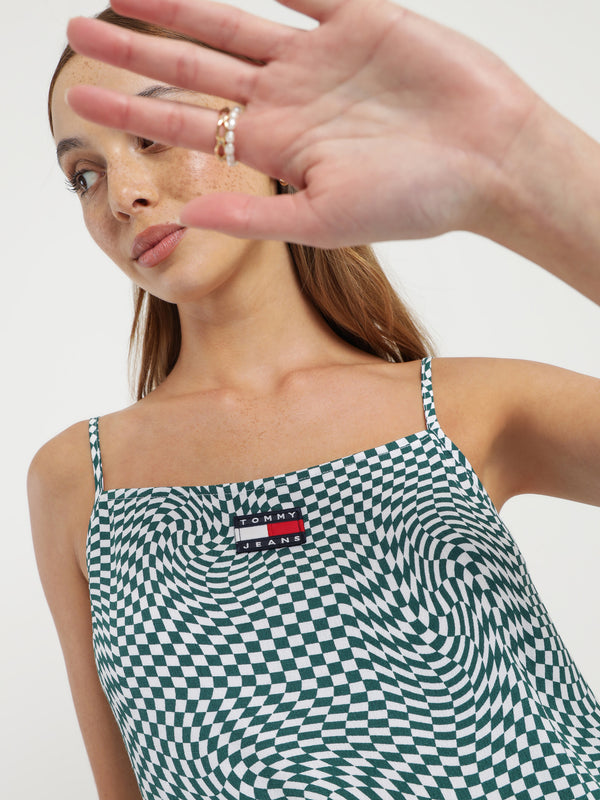 Tommy hilfiger Checkerboard Mini Dress in Checker Print | Glue Store