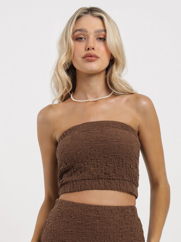 Lulu & Rose Zala Tube Top Chocolate | Glue Store
