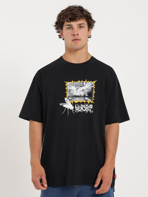 Worship Buzzkill T-Shirt in Black Black | Glue Store