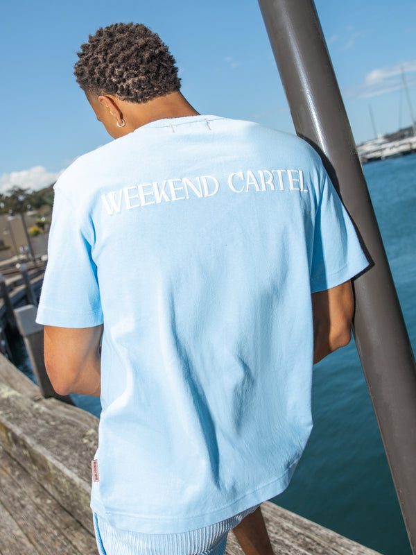 Weekend Cartel Cartel Logo T-Shirt Sky | Glue Store