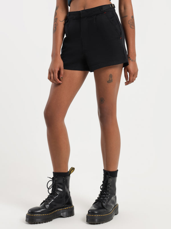 Thrills Hard Yakka Yard Shorts Black | Glue Store