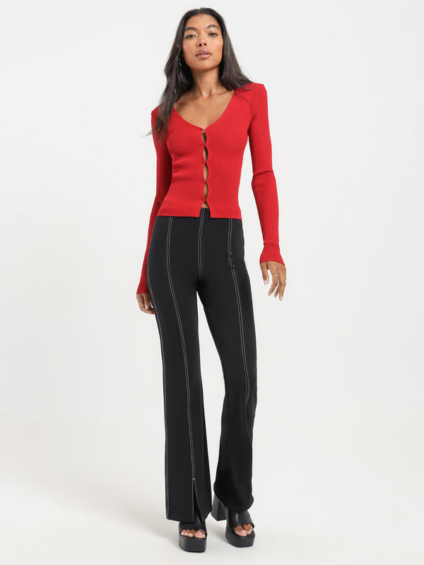 First Mse Nazalia Cardigan Chilli | Glue Store