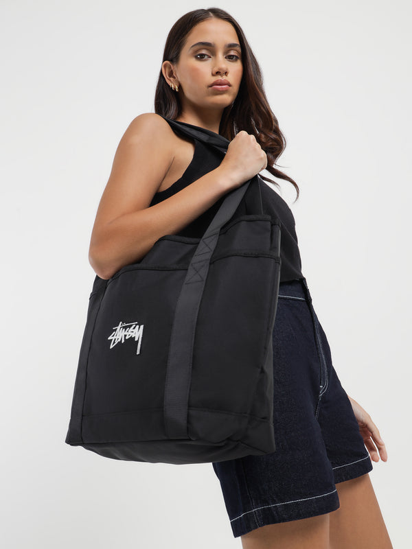 Stussy Stock Tote Bag Black | Glue Store