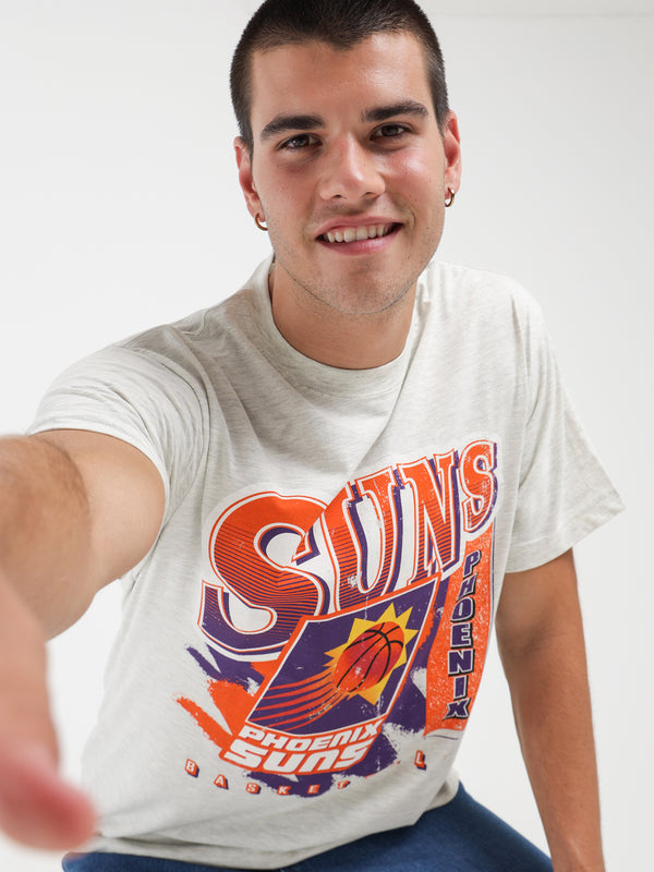 Mitchell & Ness Phoenix Suns T-Shirt White Marl | Glue Store