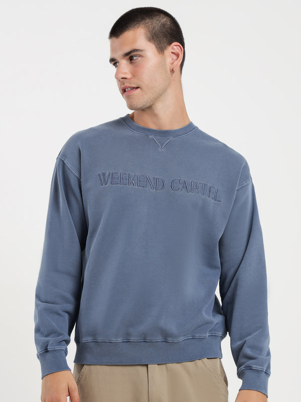 Weekend Cartel Cartel Pigment Sweater Slate | Glue Store