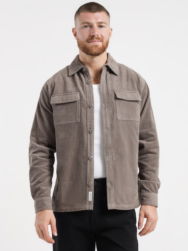 Article one Payton Cord Overshirt in Ash Ash | Glue Store