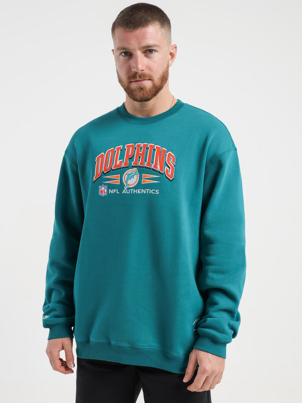 Mitchell & Ness Miami Dolphins Crew Teal | Glue Store