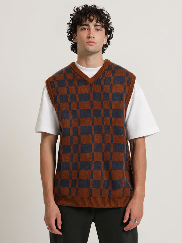 Thrills Revel Knit Vest in Tortoiseshell Tortoise s | Glue Store