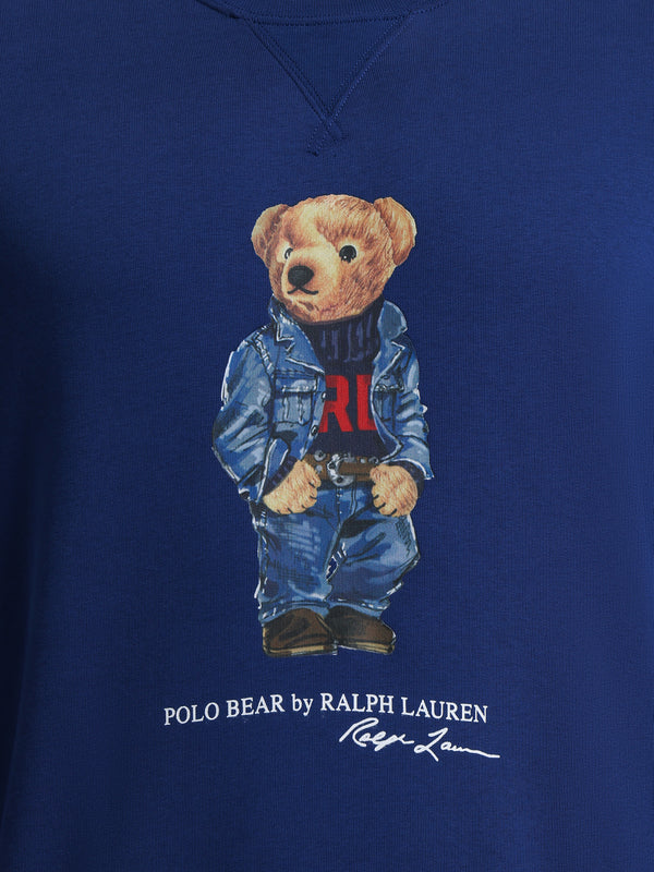 Polo Ralph Lauren Denim Bear Crew Blue | Glue Store