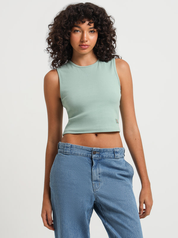 Dickies Essential Rib Crop Muscle Jade | Glue Store