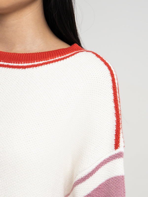 Lmnd Love Knit Jumper in Ultra Pink & Watermelon Red/pink | Glue Store