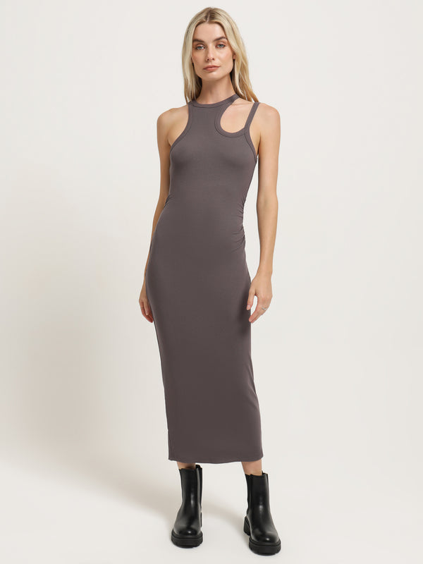 Misha Urban Cruz Rib Dress Slate | Glue Store