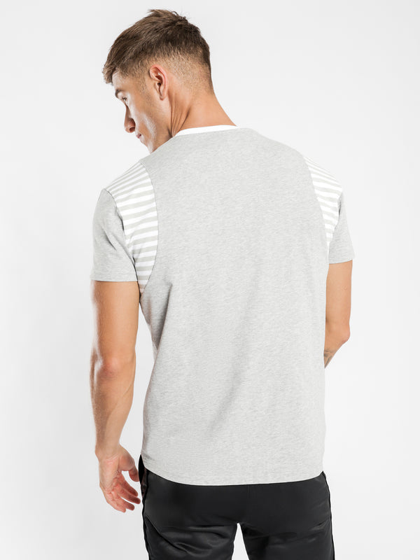 Kappa Authentic La Beleno T-Shirt 959 Grey Md Mel-White