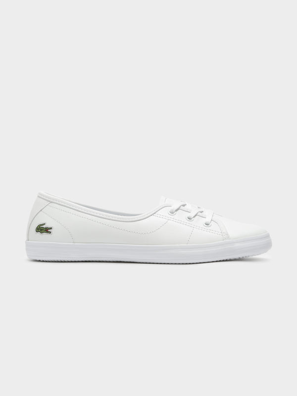 Lacoste Womens Ziane Chunky Sneakers White/White