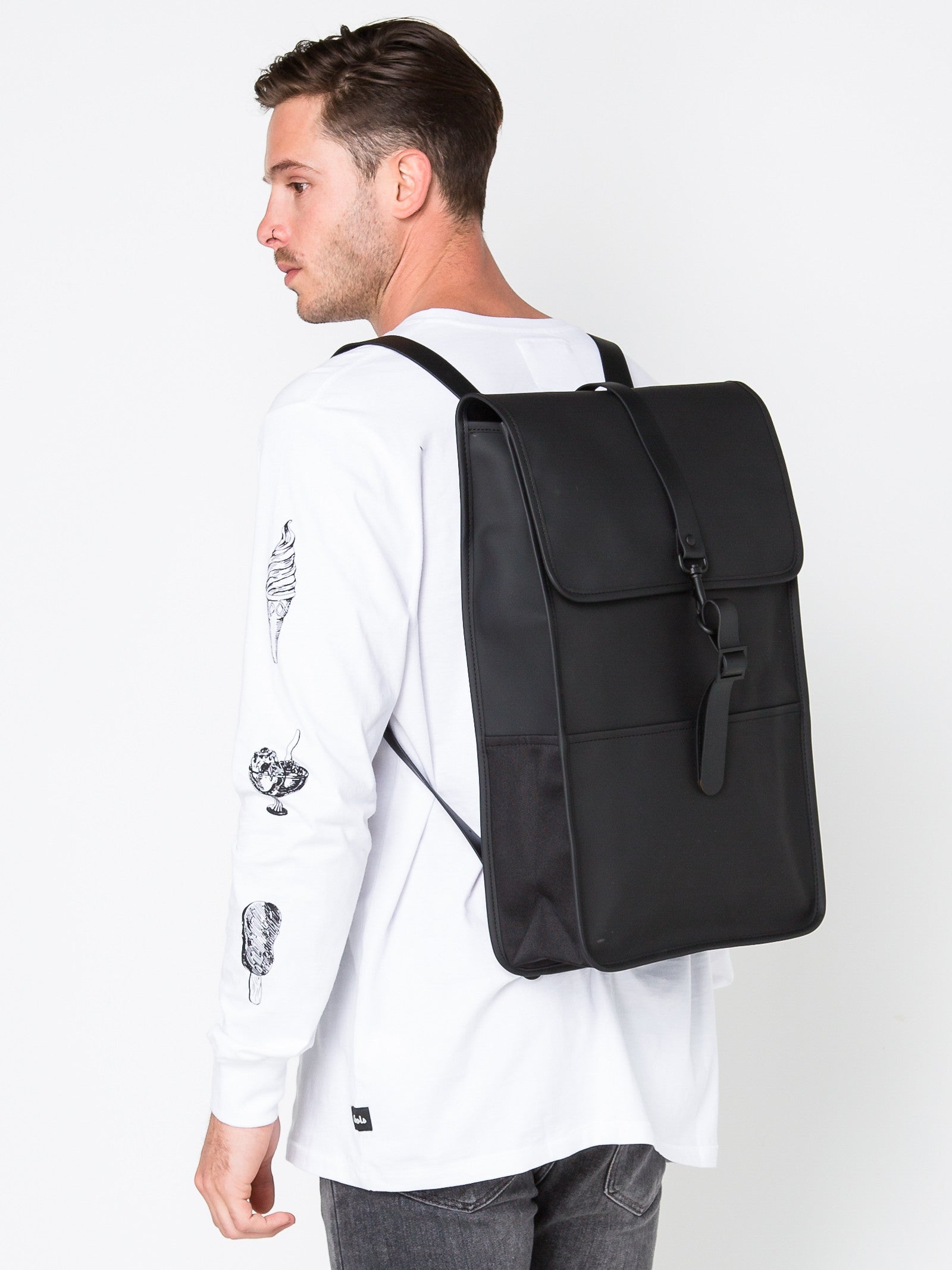 Rains Essential Backpack Black | Glue Store