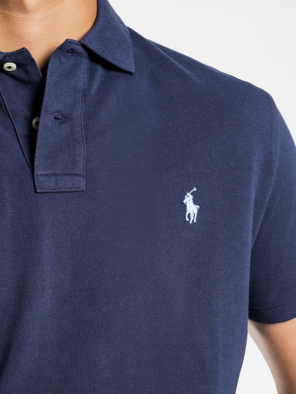 Polo Ralph Lauren Custom Slim Polo T-Shirt Navy | Glue Store