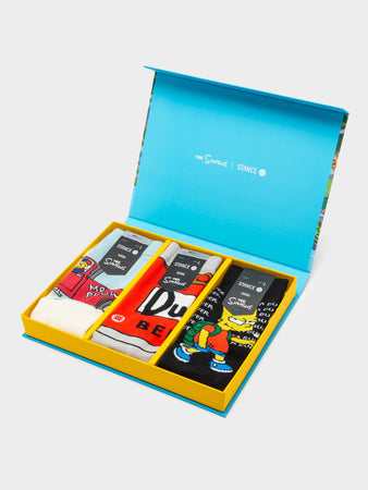 Stance 3 Pairs of The Simpsons Socks Box Set Multi | Glue Store